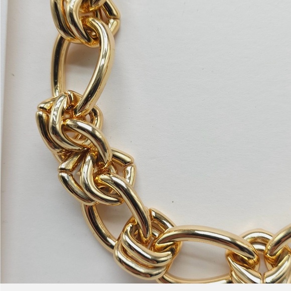 Zara | Jewelry | Zara Gold Interlocking Chain Necklace New | Poshmark